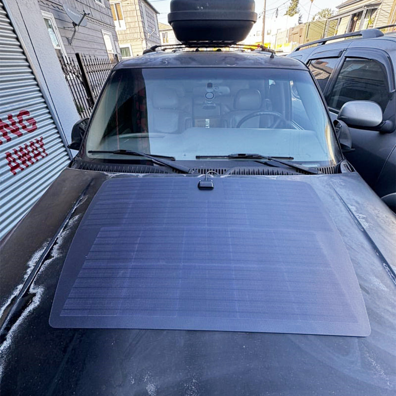 GMC Sierra (2000-2006) Lensun 100W Hood Flexible Solar Panel ...